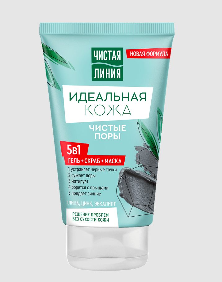 Чистая Линия Косметическое средство "Идеальная кожа" 5в1, 120 мл