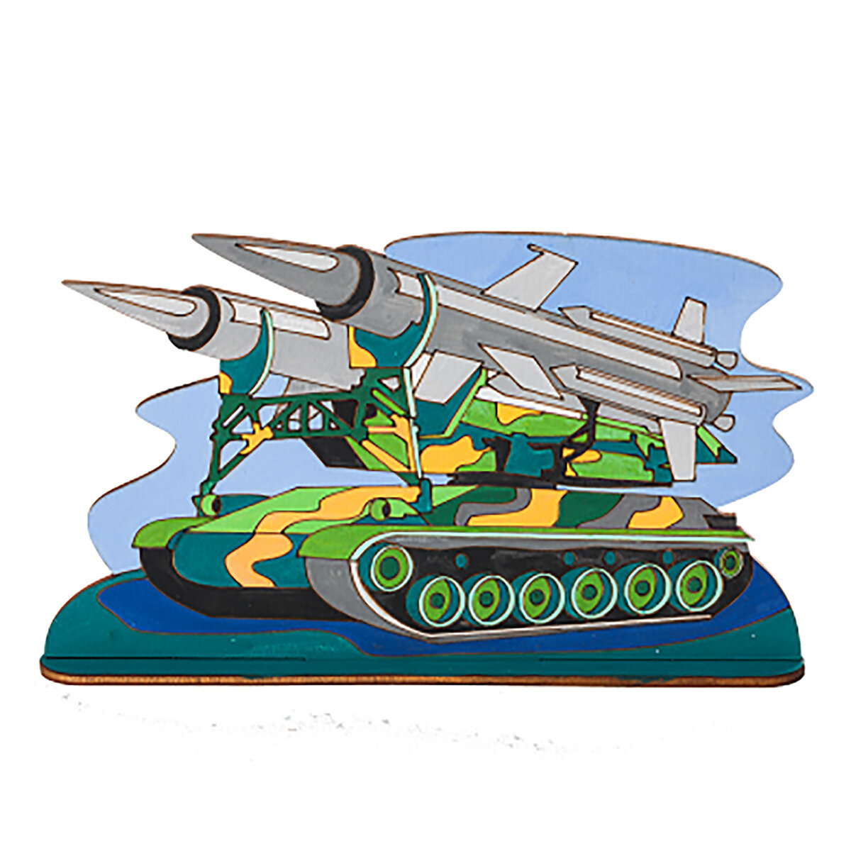 Лори Роспись по дереву Игрушка-сувенир Ракетная установка Фнр/ф-049-EQ05 авторский декор