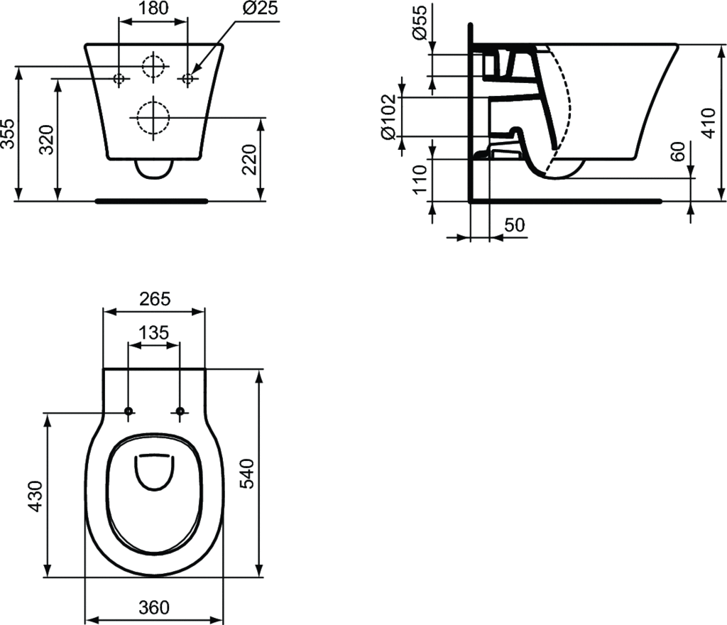 Унитаз подвесной Ideal Standard Connect Air AquaBlade E005401