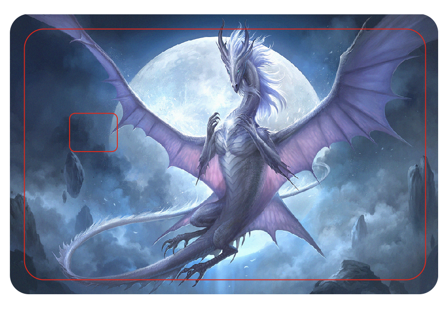 Наклейка на банковскую карту, стикер на карту, дракон Зирнитра