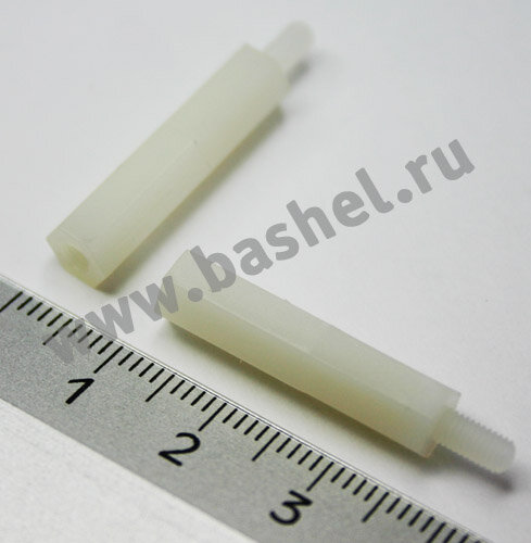 HTS-325, Стойка для печатных плат, RUiCHi, шестигранная, 25 мм, М3, пластик
