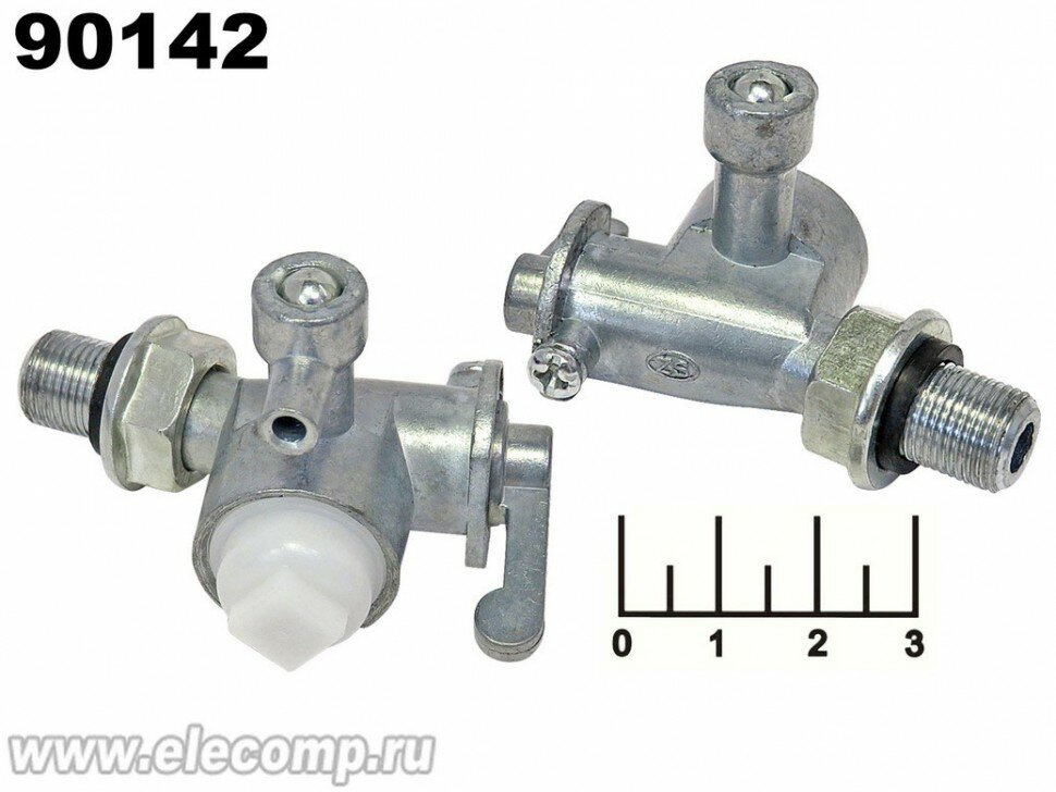 Кран для бака бензогенератора 10мм №010322(M12) резьба наружная