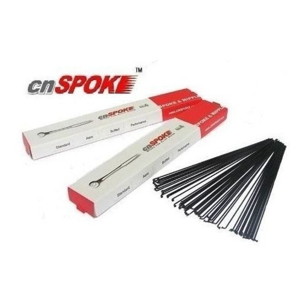 Набор из 32-х спиц CN SPOKE STD 14 2.0 x 206 мм, без ниппелей, нержавеющая сталь, черный