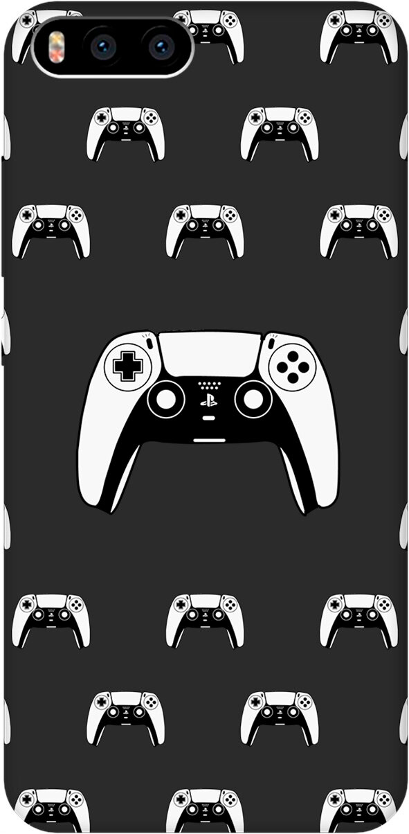 Матовый чехол Controller Pattern для Xiaomi Mi 6 / Сяоми Ми 6 с 3D эффектом черный