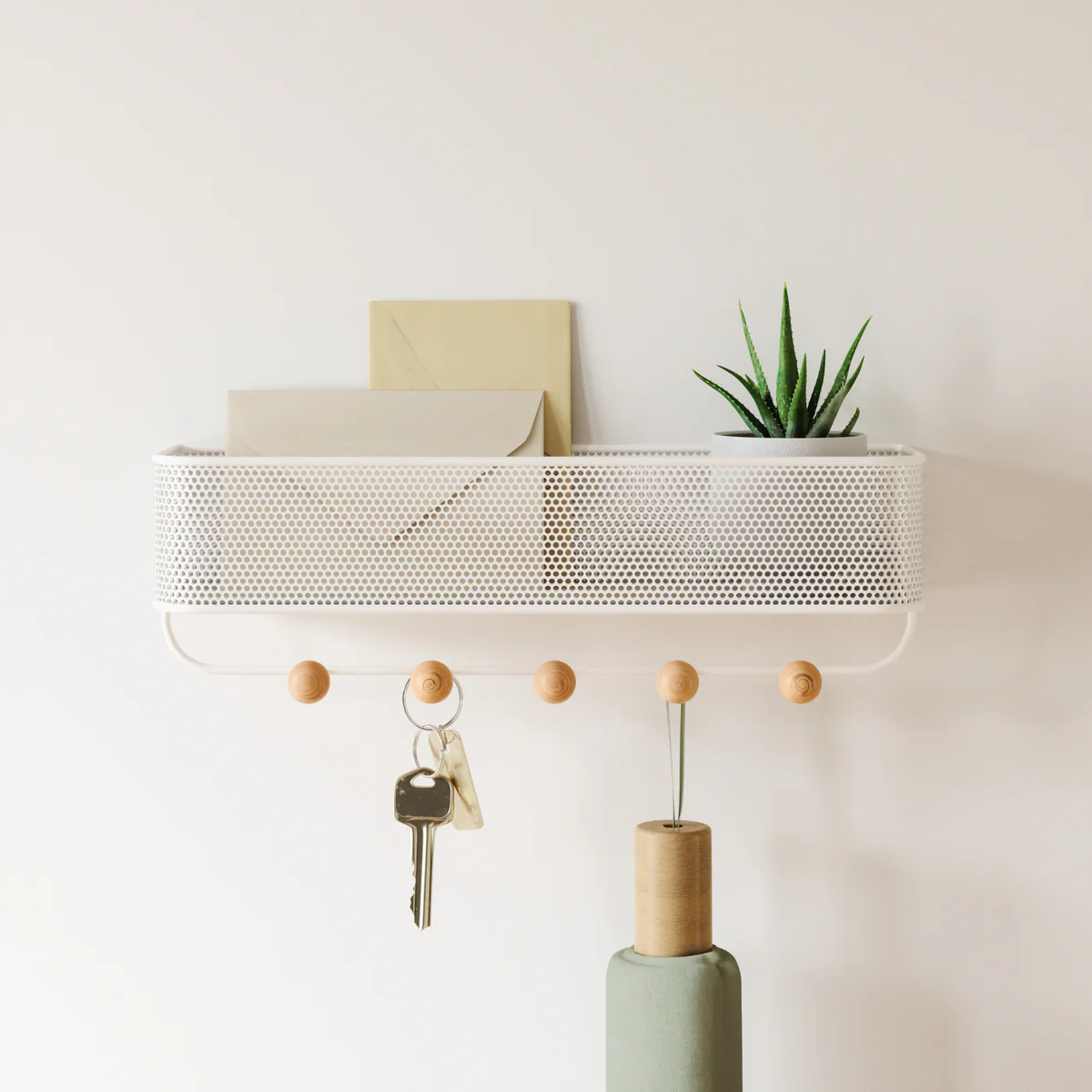 Вешалка-органайзер Umbra Estique, белая