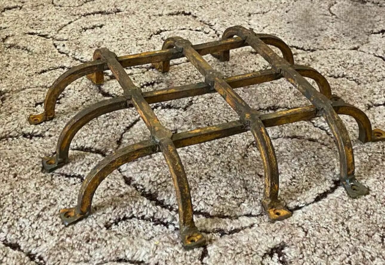 Решетка 40х40см без покраски из полнотелого прутка кованая