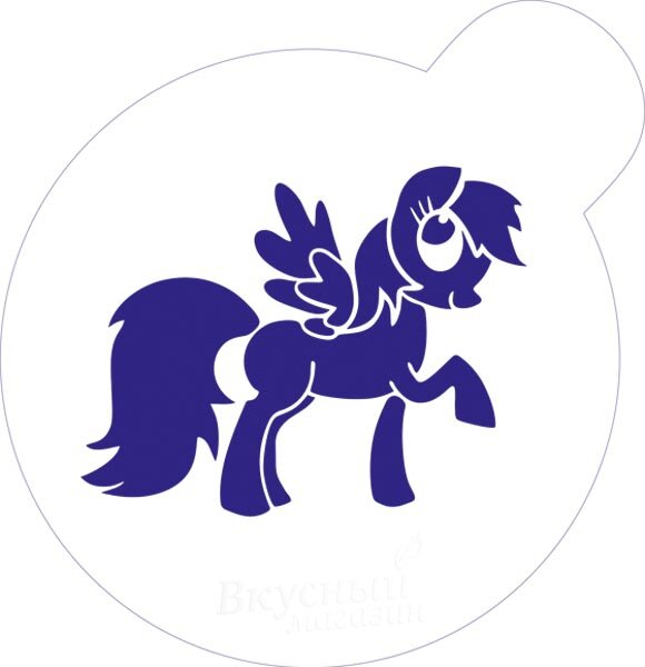 Трафарет для мастики/марципана Пони T128 (Набор из 4 шт.)