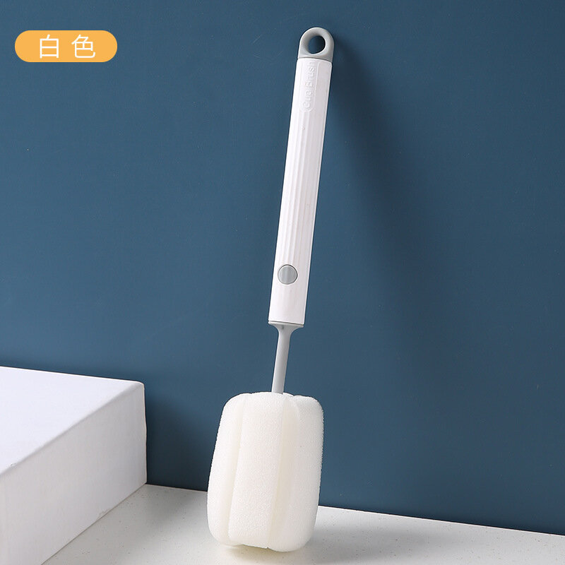 Оптовая продажа длинной ручки губки для чашек, съемная щетка для удаления пятен, чистящая щетка для домашнего использования, впитывающая щетка для стеклянных чашек, без мертвых углов, щетка для детских бутылочек