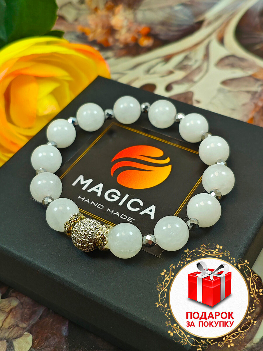 Браслет, кварц, гематит