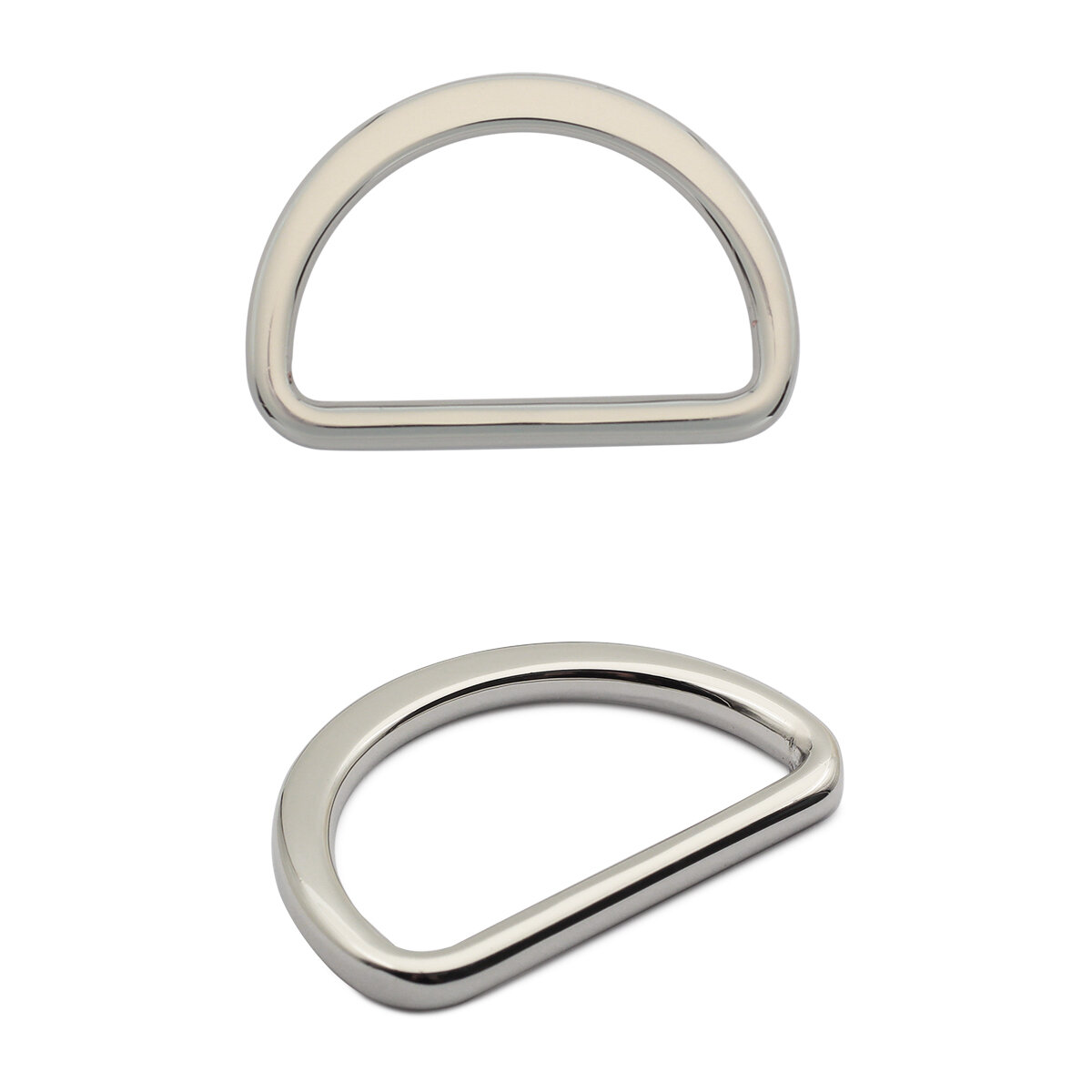 Полукольца для сумок литые плоские, BIG, 6886, 30 мм (36*25 мм), металл (никель), 10 шт