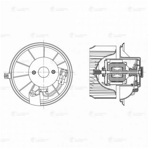 Электровентилятор отопителя УАЗ 3163 Патриот LFH0363 Luzar