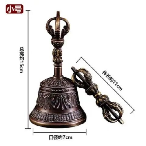 Латунные тибетские колокольчики Vajra OEMG caliber 7cm