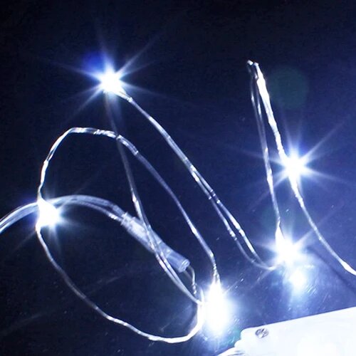 Светодиодная гирлянда белая, 1M, 6 LED
