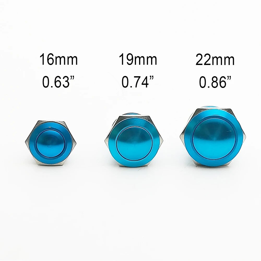 Электронный умный переключатель TAKE-EASY 22mm, Blue and Blue, Momentary, Screw 2-250V