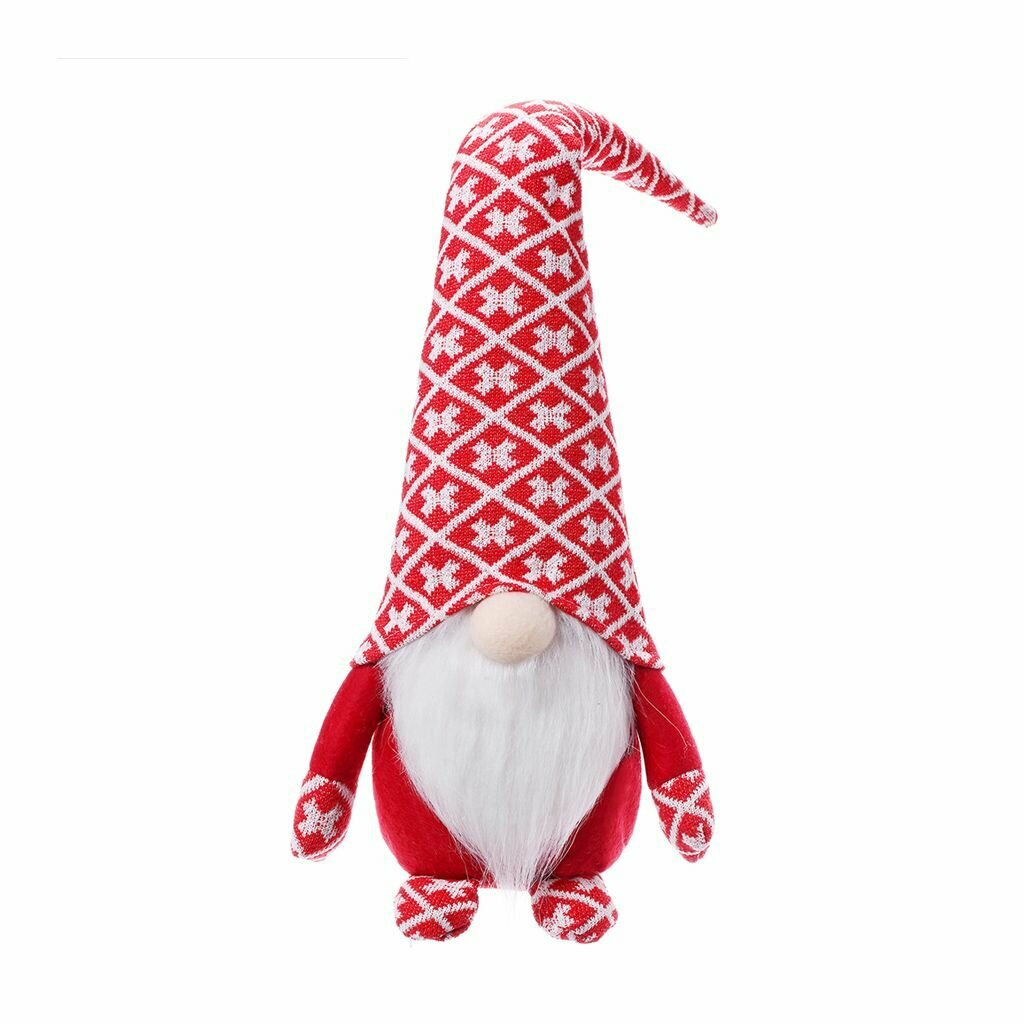 Рождественская шерстяная кукла Faceless Doll-Red