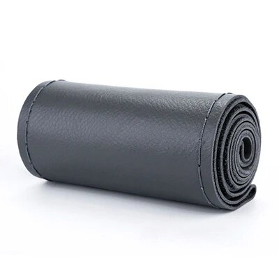 Чехлы на руль из мягкого волокна «сделай сам», универсальная оплетка, автомобильный руль с иглами и нитками, аксессуары для интерьера Gray Thread