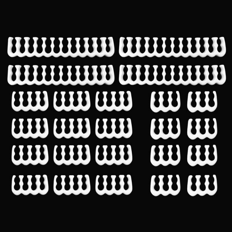 Расческа для шнура питания (24x4pcs, 8x12pcs, 6x8pcs)-белый