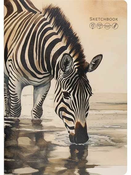 Скетчбук Проф-пресс А4 20 листов, "На Рассвете-1", Сшивка, Каландр холст (20-0311)