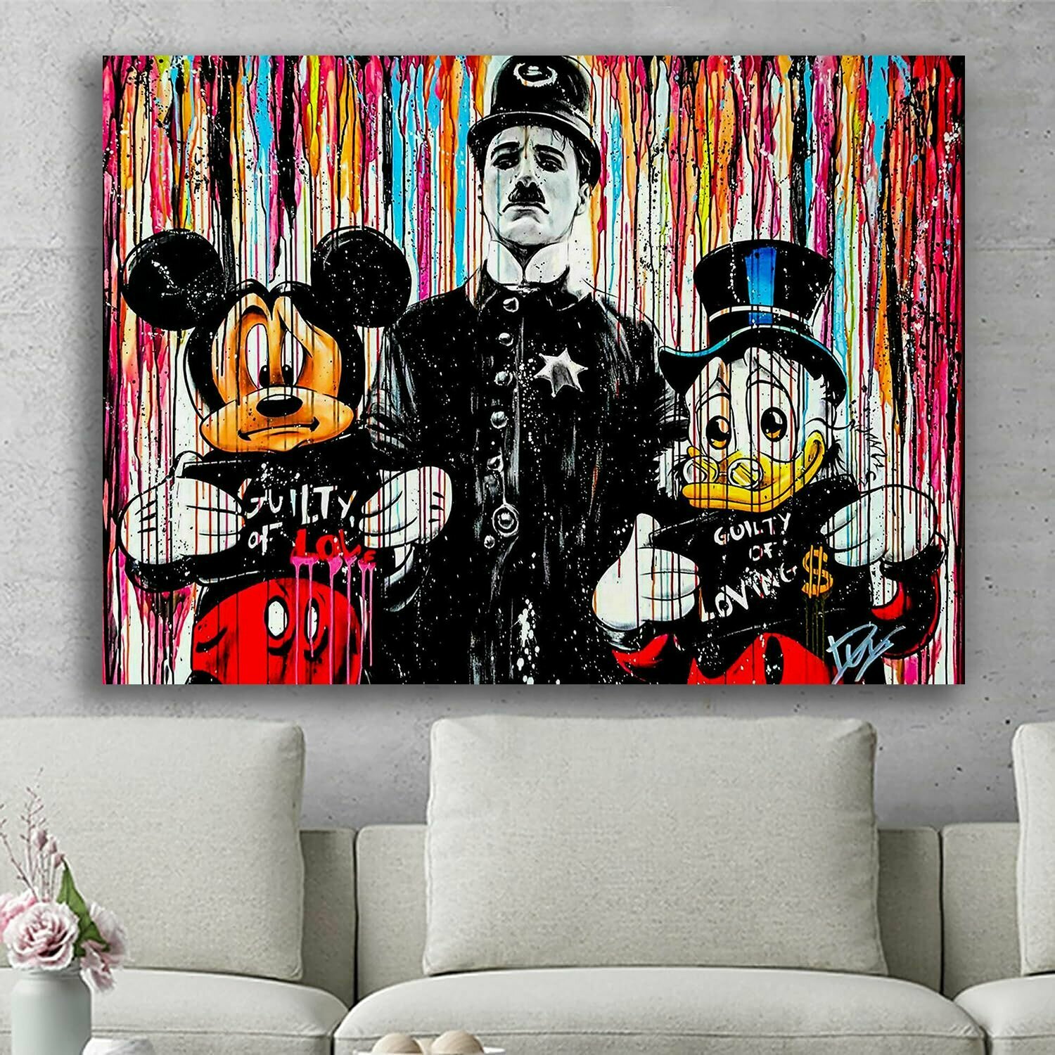 Картина на стену граффити, уличное искусство, 40х60 см.