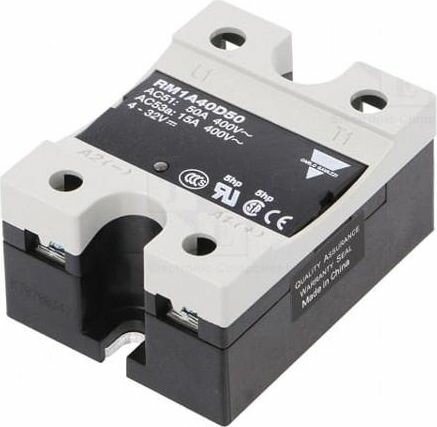 Реле CARLO GAVAZZI RM1A40D50 полупроводниковое Uупр 4-32ВDC 50А 42-440ВAC -20-70 град. C 1 шт