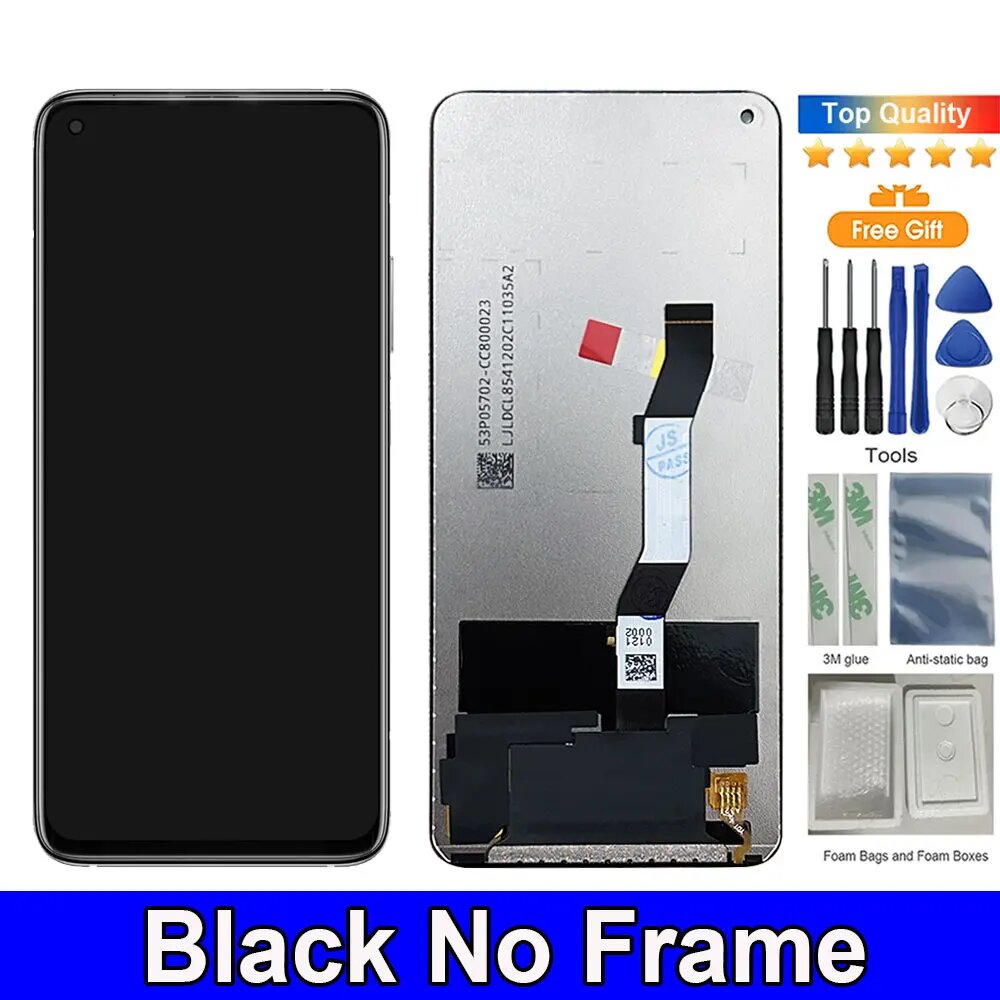 6,67 "для Xiaomi mi 10t pro M2007J3SG ЖК-дисплей, сенсорный экран, датчик Digiziter в сборе, замена для Xiaomi Mi 10T с рамкой Black No Frame