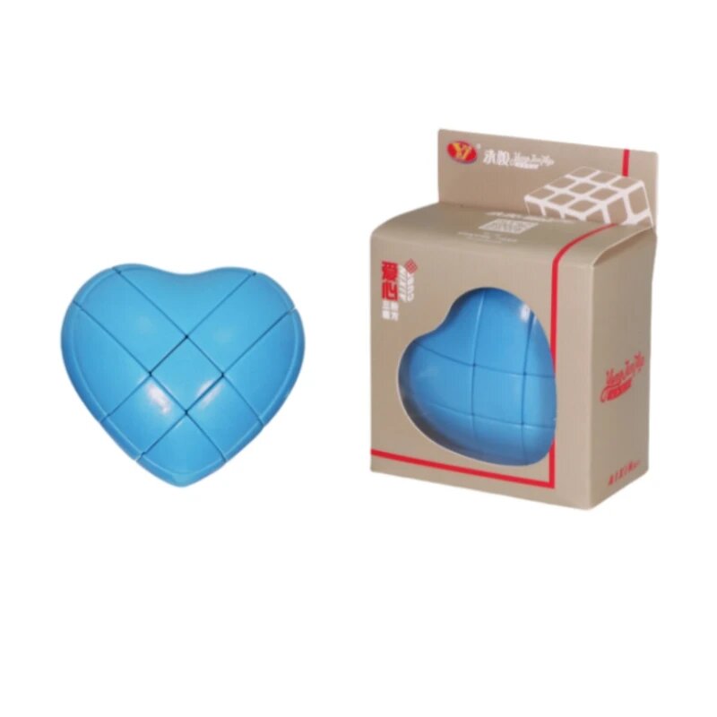 YJ Головоломка сердце 3x3x3 пластик 12+ Blue