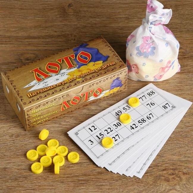 Русское лото подарочное "Любимое", 24 карточки, пластиковые фишки