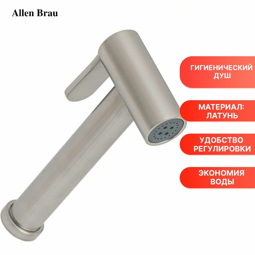Гигиенический душ Allen Brau Priority 5.31028-BN никель браш, латунь