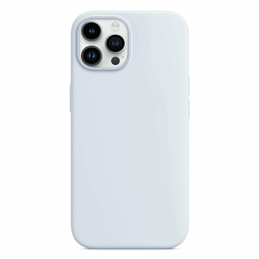 Чехол Silicone Case with MagSafe и Анимация цвета для iPhone 12 Pro Max 6.7", облачно-синий (14)