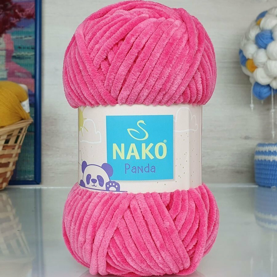 Пряжа Nako PANDA 3100 роз. леденец (5 мотков)