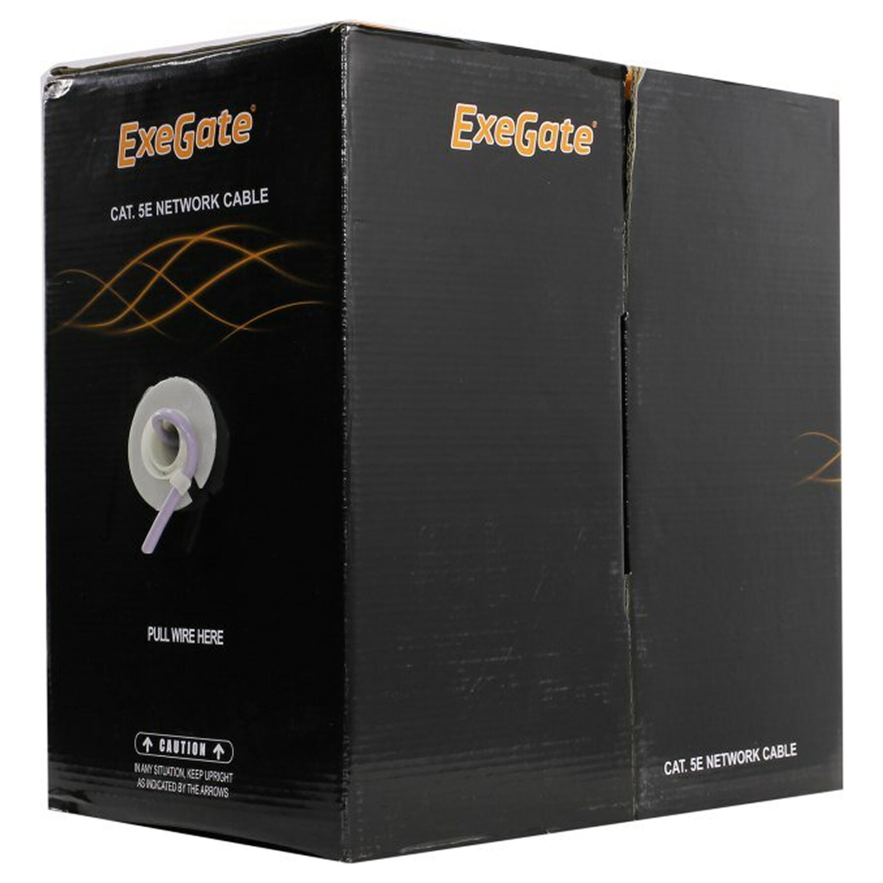 Кабель сетевой ExeGate EX281809RUS, одножильный, медь, 305 м, серый