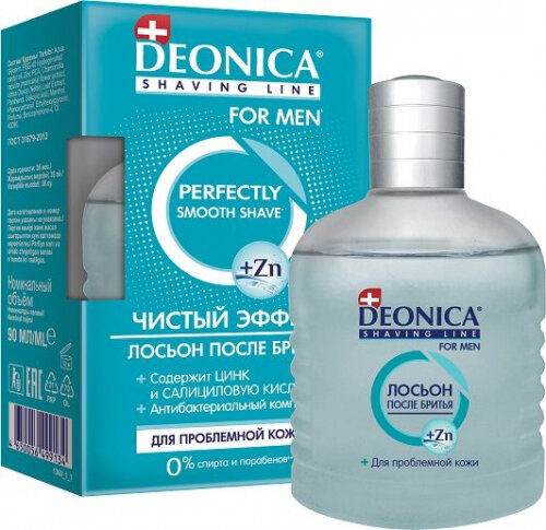 Лосьон после бритья Deonica For Men Чистый эффект, 50 мл