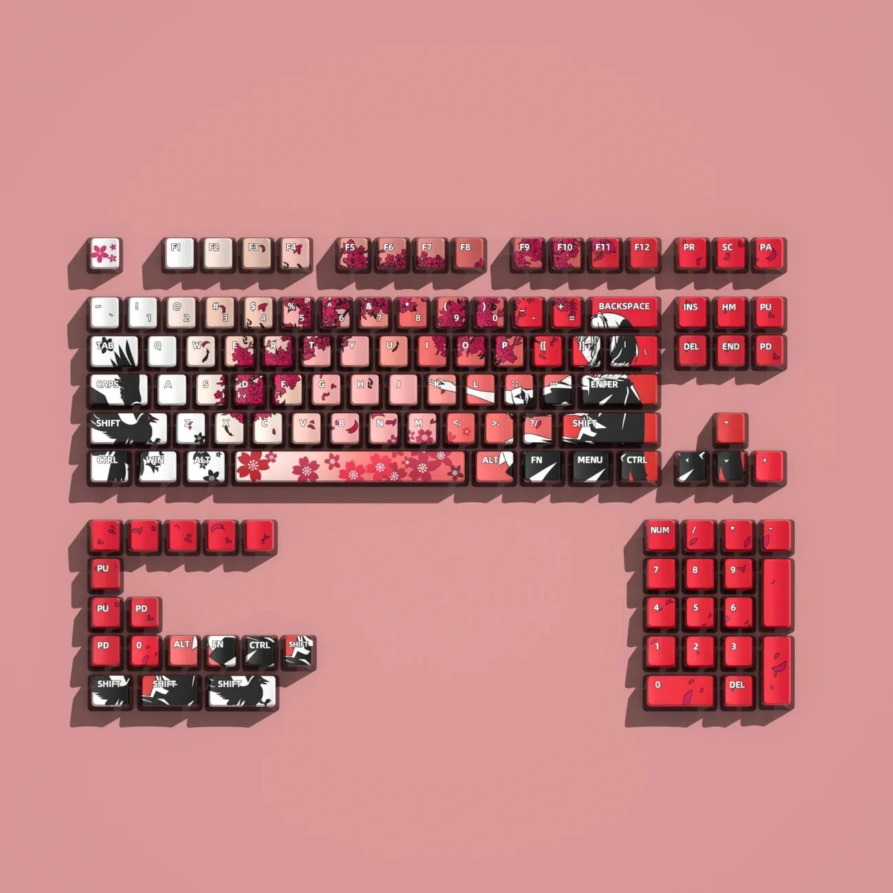 Keycaps Sakura Розовый E pudding 122 keys