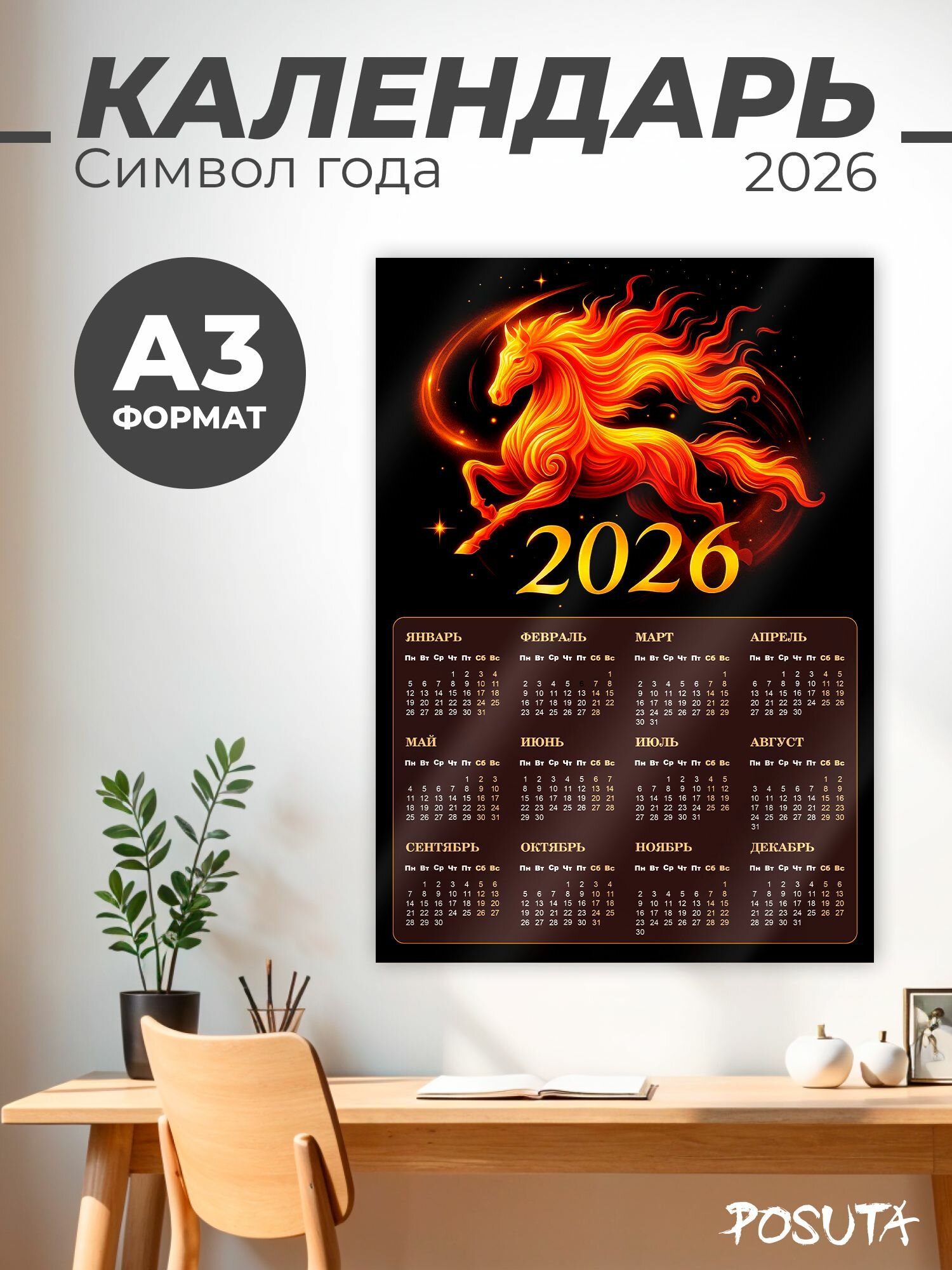 Календарь символ года 2026 год