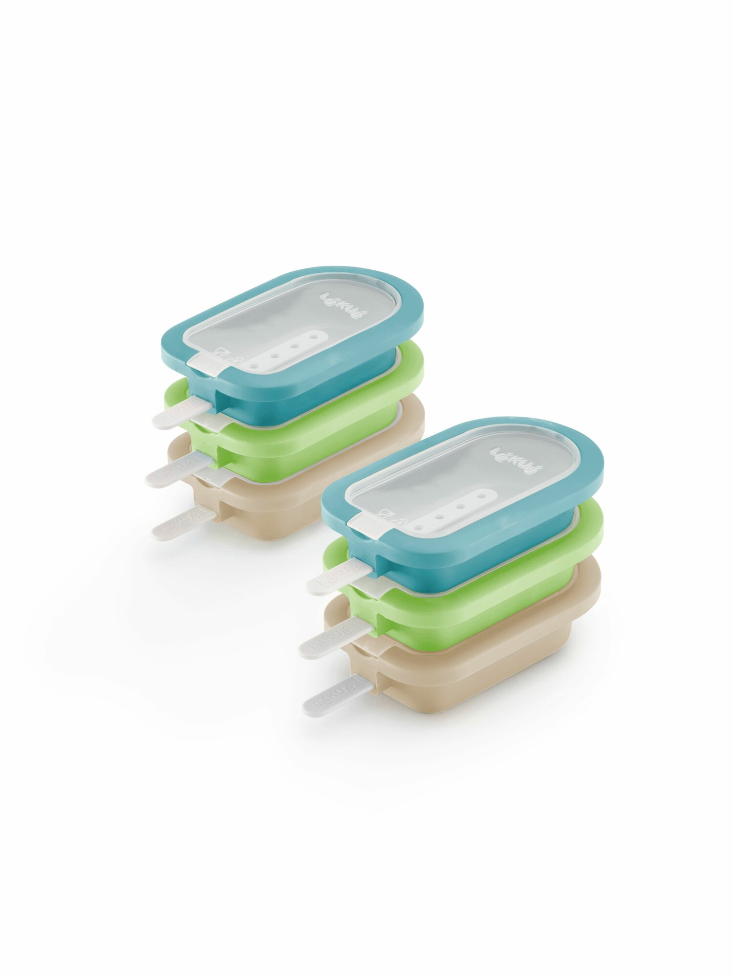 Форма для мороженого Эскимо LEKUE силиконовая 6шт разноцветная 887444