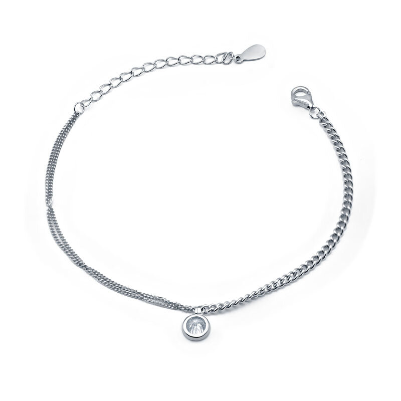 Браслет, серебро, 925 проба, фианит