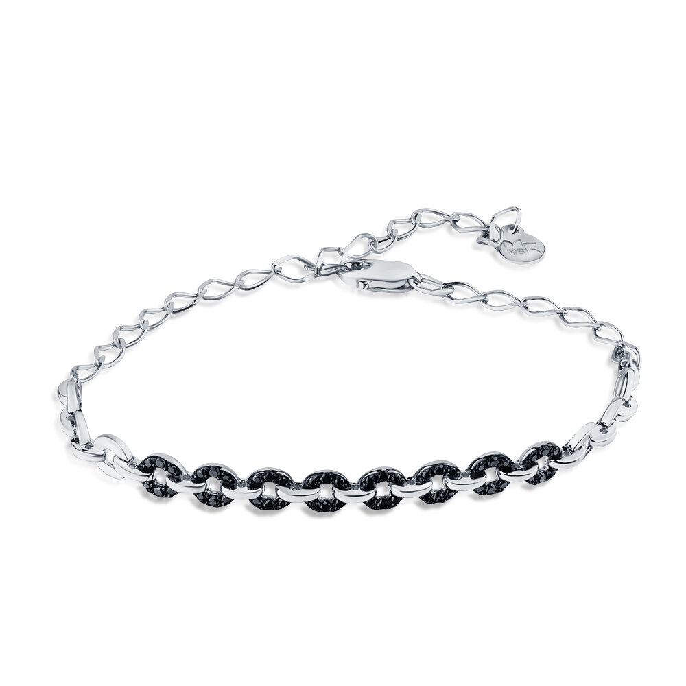 Браслет, белое золото, 585 проба, бриллиант