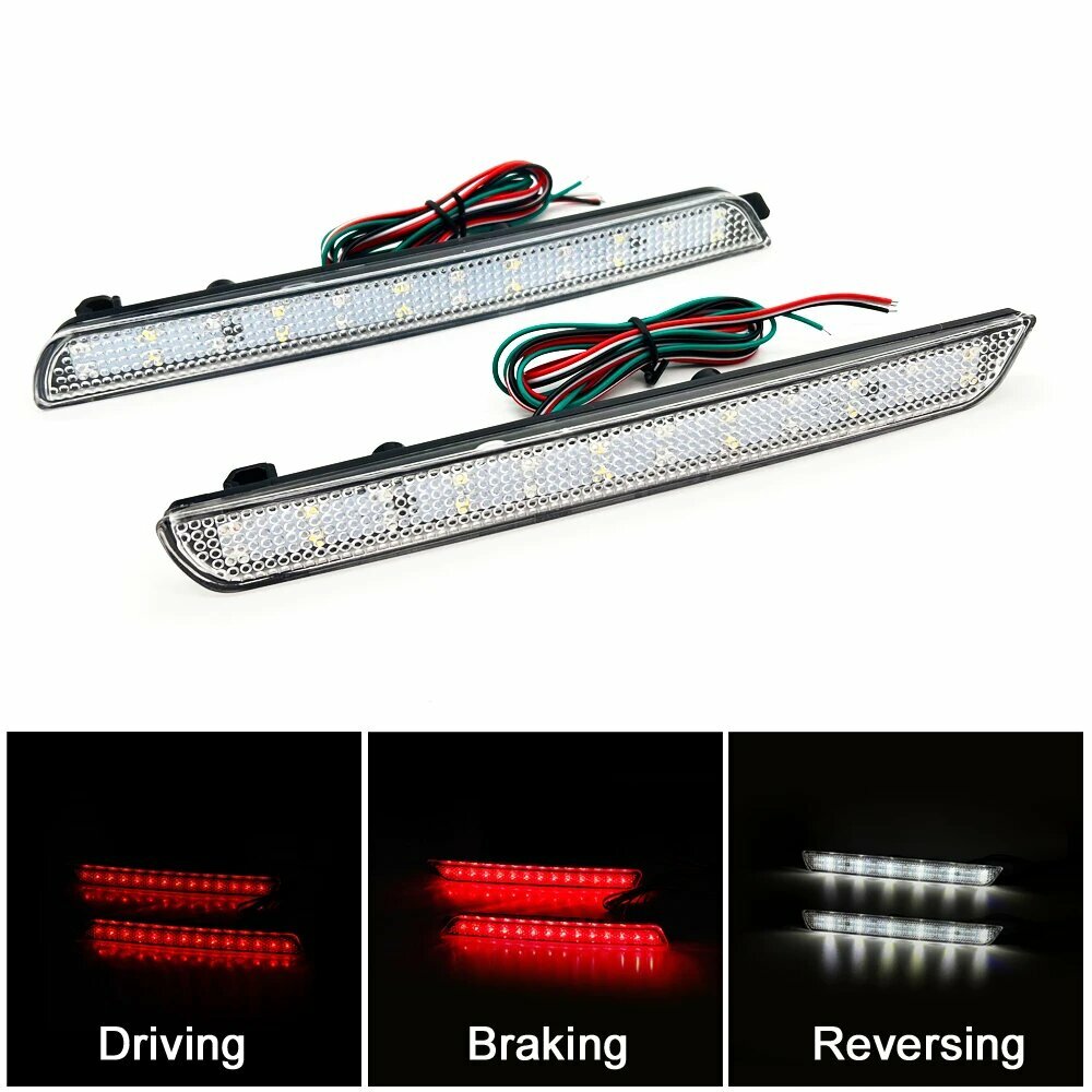 Светодиодный ная лампа 3 в 1 для заднего бампера и отражателя, фонарь заднего хода, стоп-сигнал для Mazda 3 04-09 Mazdaspeed 3 07-09 Axela BK5P BKEP