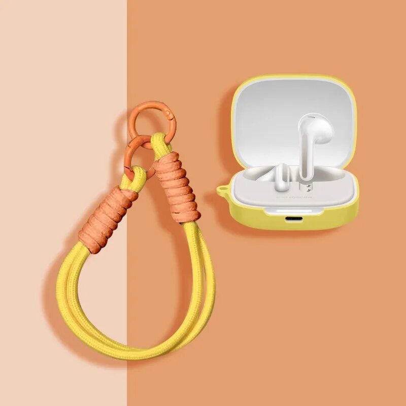 Силиконовый чехол для наушников MINISO для Redmi Buds 5 6s 6 Play 7s с For Redmi Buds 6, Yellow