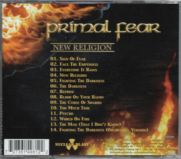 Диск Primal Fear - New Religion (1 CD) — фото 1