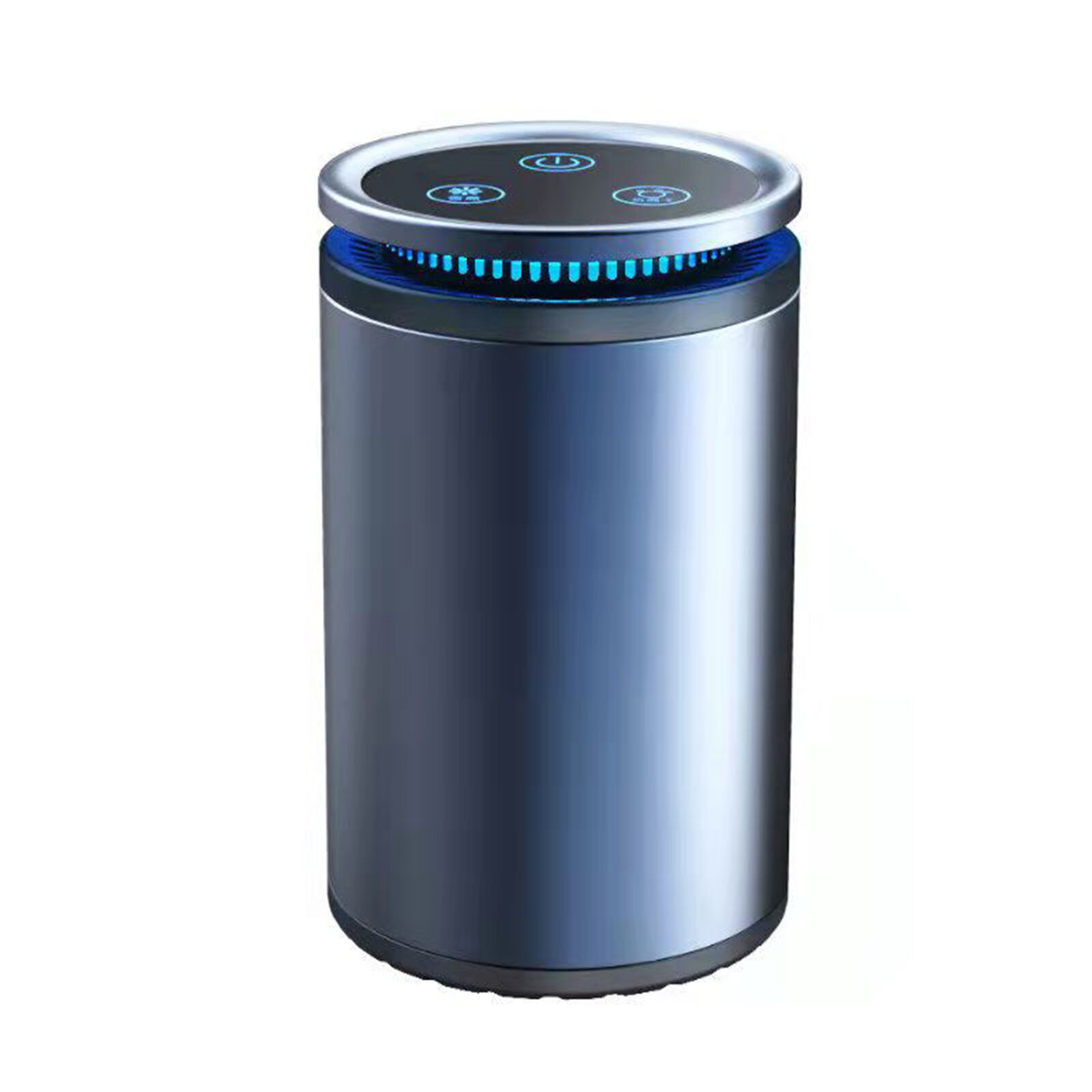 Автомобильный твердый бальзам диффузор аромата ионный генератор освежитель воздуха автомобильная парфюмерия смарт-ароматерапия USB заряжаемый для использования в машине и доме, цвет: Серебристый, Синий (Доступно), материал: Алюминиевый сплав, ёмкость