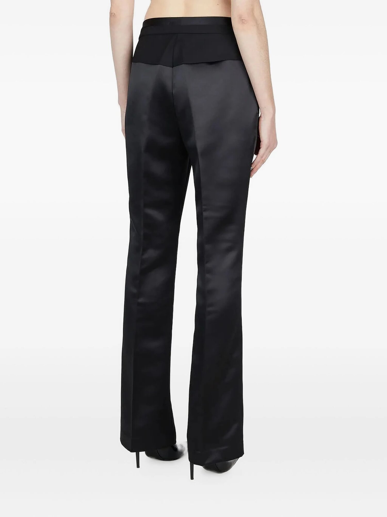 Брюки Helmut Lang Satin trousers, размер 8, черный — фото 1