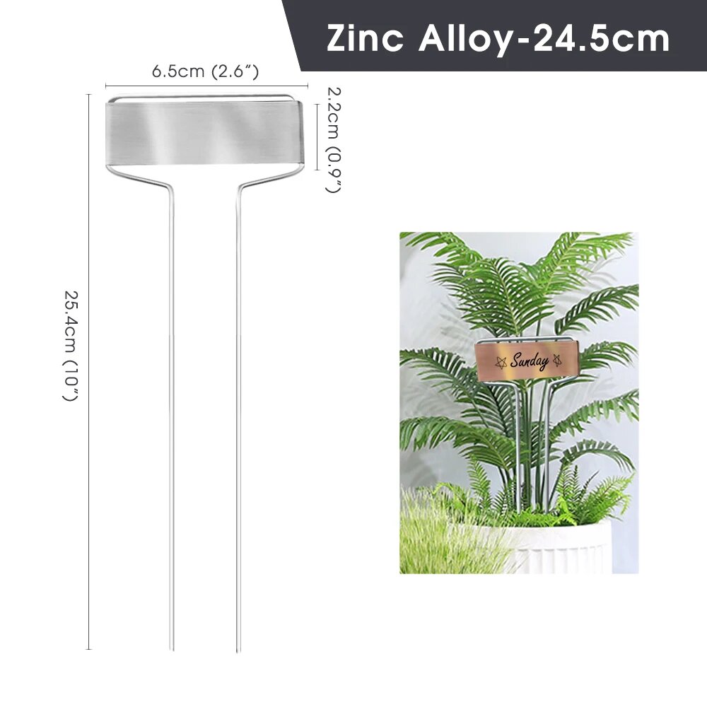 Маркеры для растений из нержавеющей стали 30PCS, Zinc Alloy-25.4cm