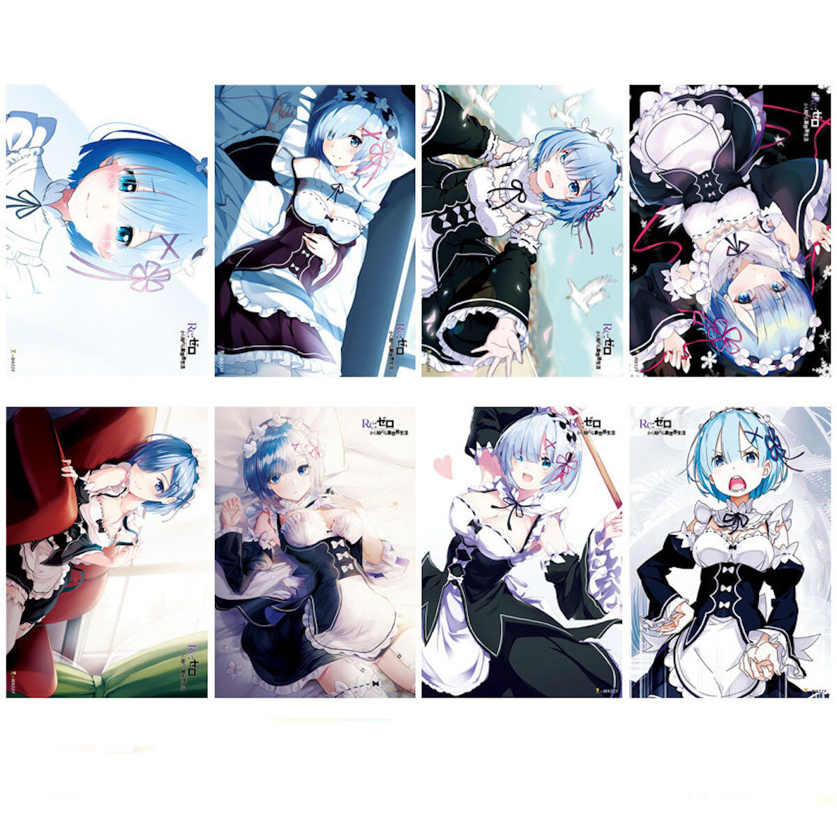 8 шт./упак. Постер аниме Re: Zero, начало жизни в другом мире, настенное искусство, картина, домашний декор, декор для семьи, постер, настенные распечатки