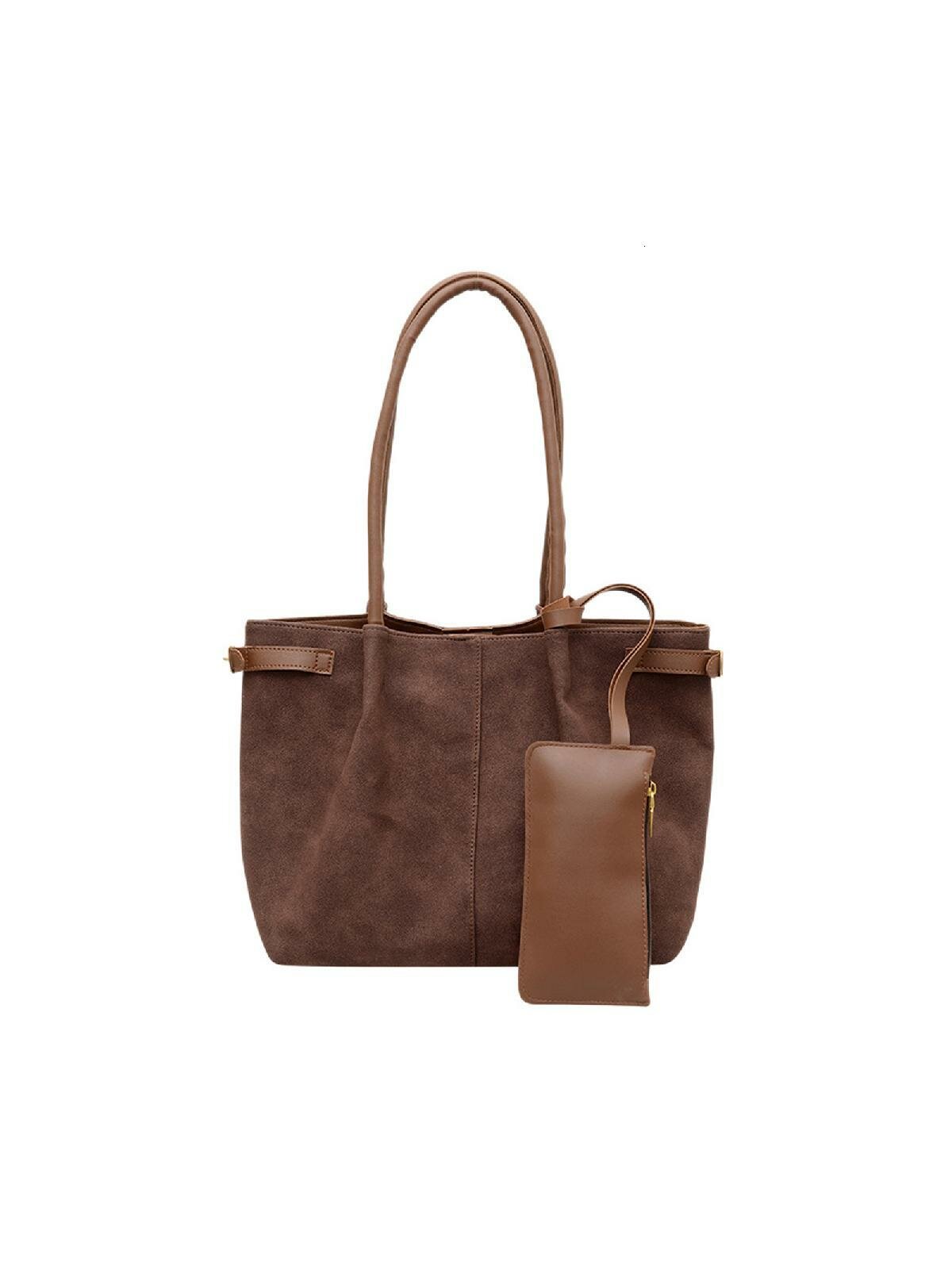 Наплечная сумка в стиле ретро, легкая сумочка из ткани Suedes, функциональная сумка для переноски