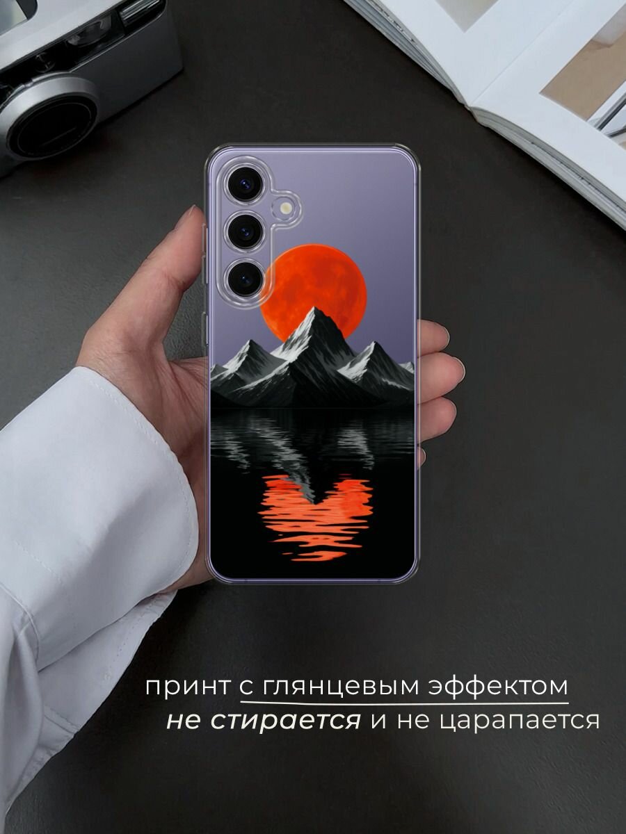 Силиконовый чехол на Samsung Galaxy S24 Plus / Самсунг S24 Plus с принтом Черная гора 3 — фото 1
