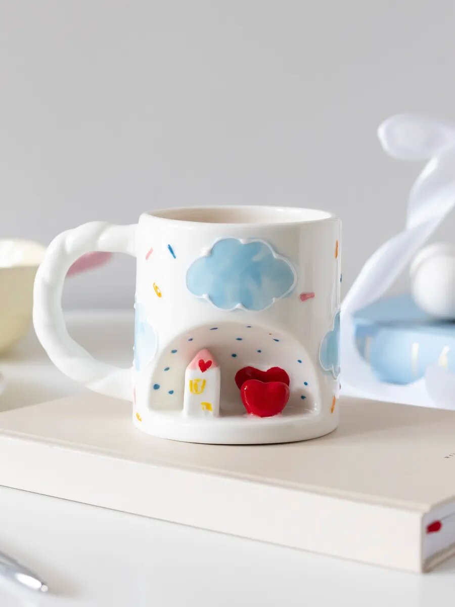 Корейская чашка ручной работы, керамическая чайная чашка, кофейная чашка, керамический материал