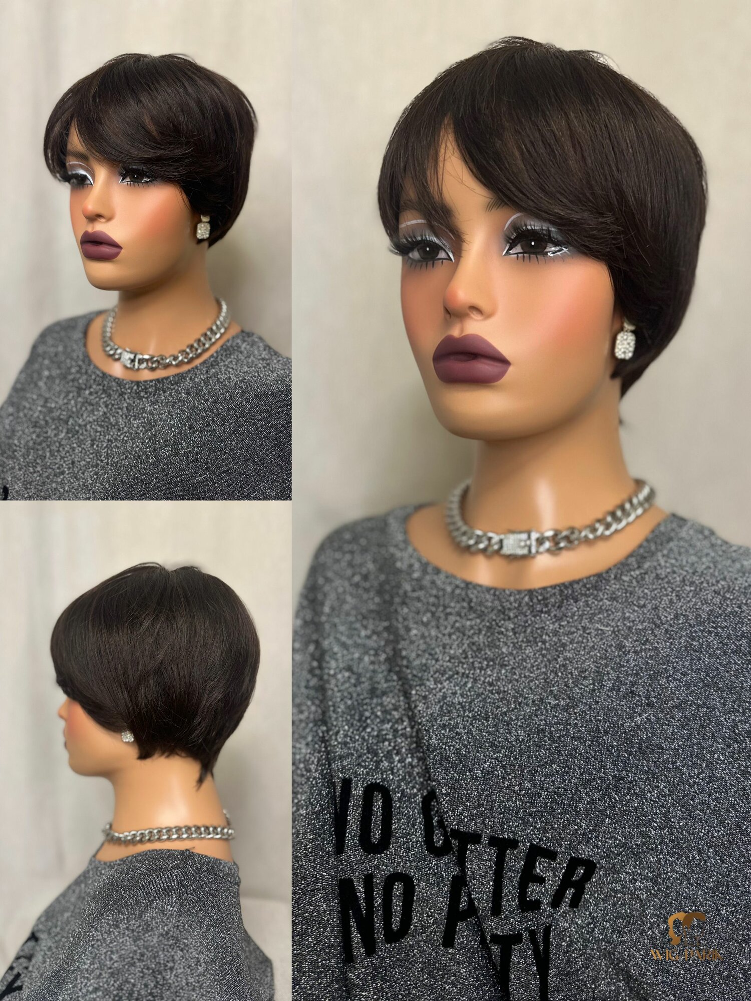 Парик женский из натуральных волос, короткий