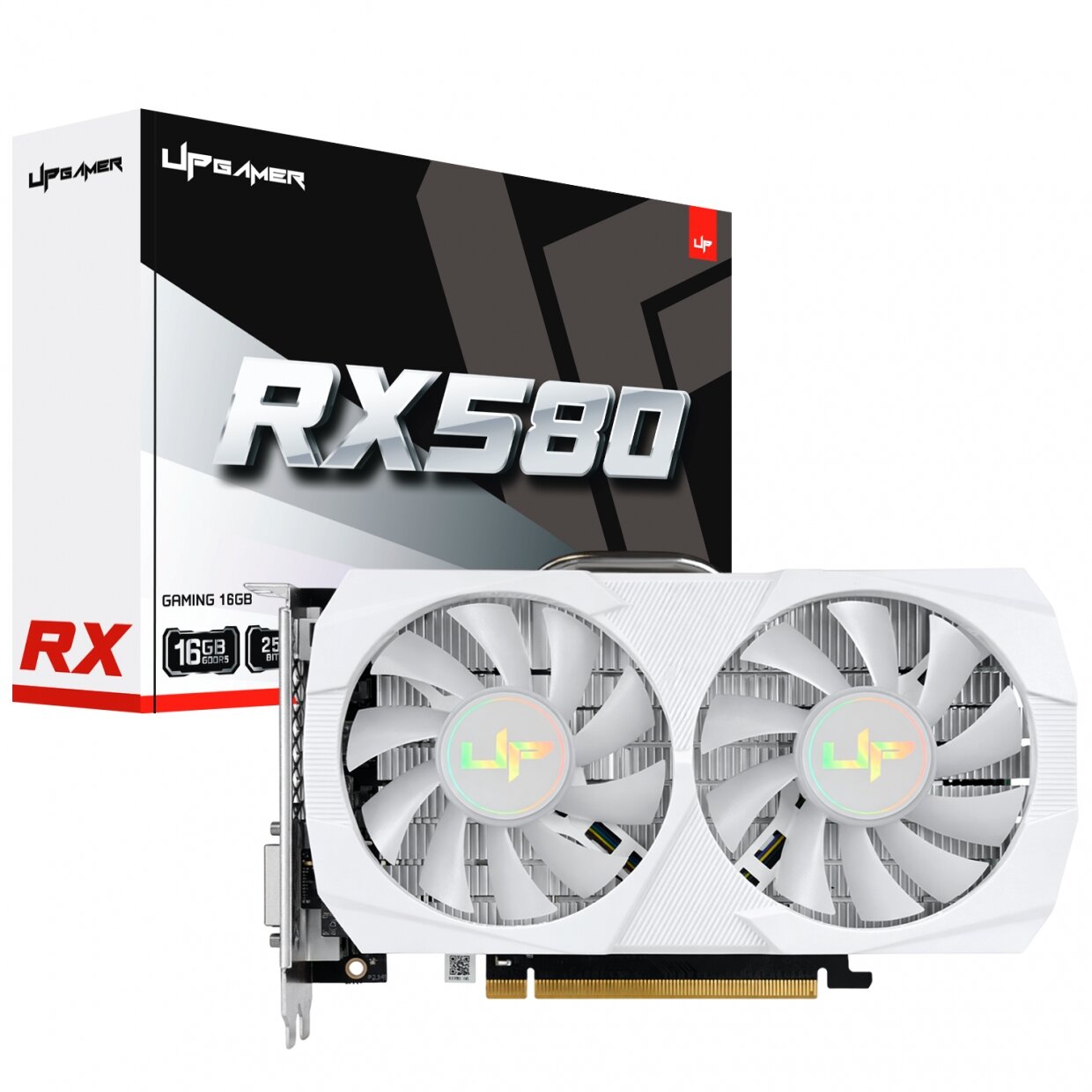 Видеокарта RX580 16 ГБ (GDDR5 256BITS 1500MHZ, HDMI, DP, DVI, UPRX58016GWT)