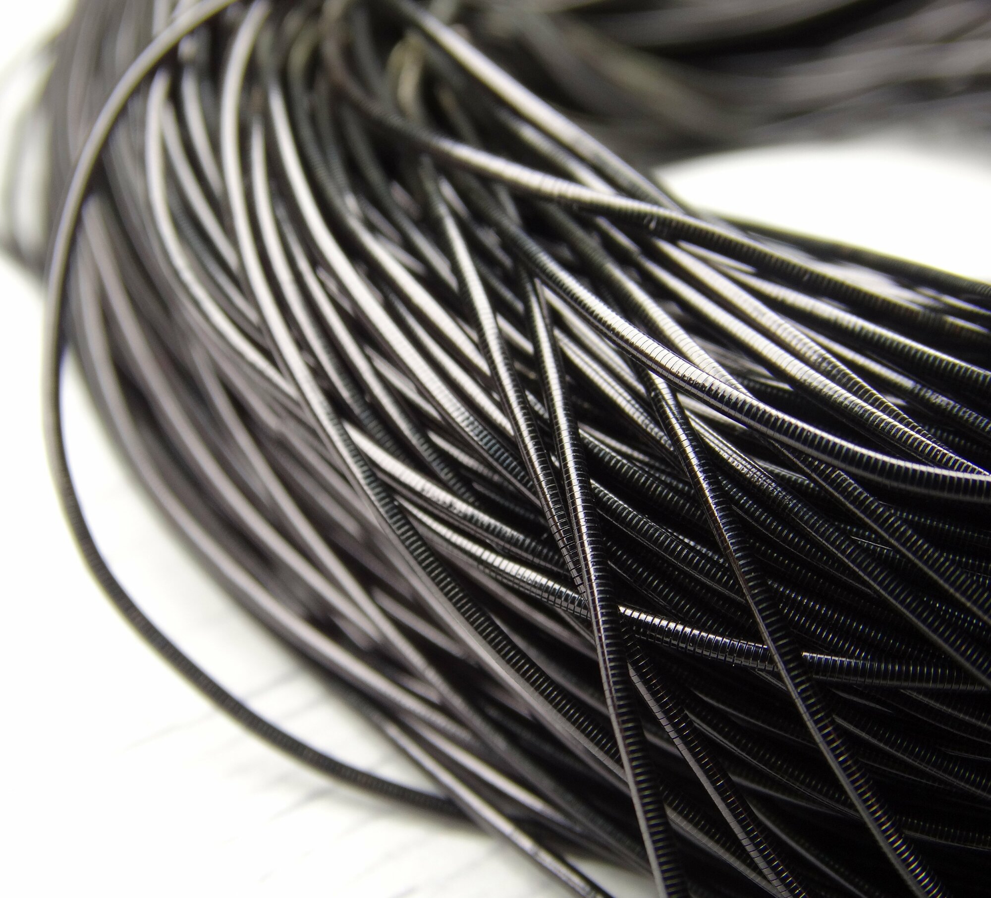 КА011НН1 Канитель гладкая, цвет: черный, размер: 1 мм, 5 грамм (общая длина всех отрезков: 325 см)